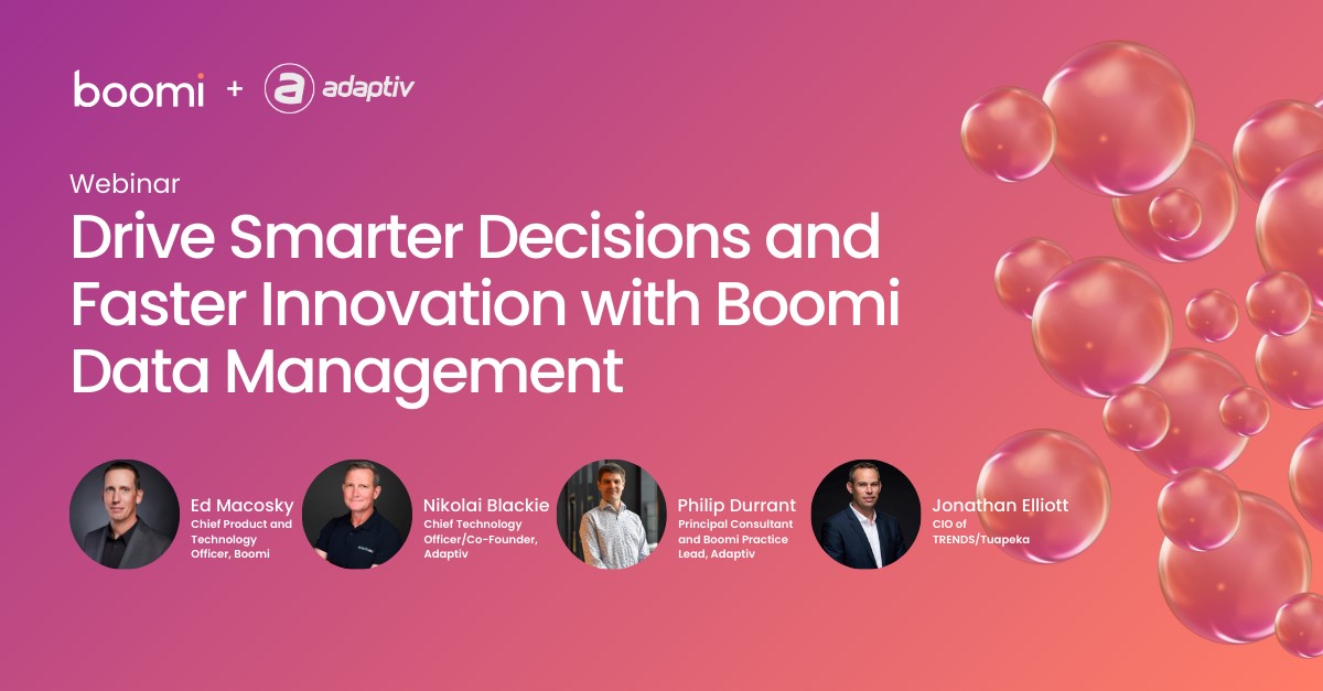 Boomi Webinar | Drive Smarter Decisions and Faster Innovation with Boomi Data Management