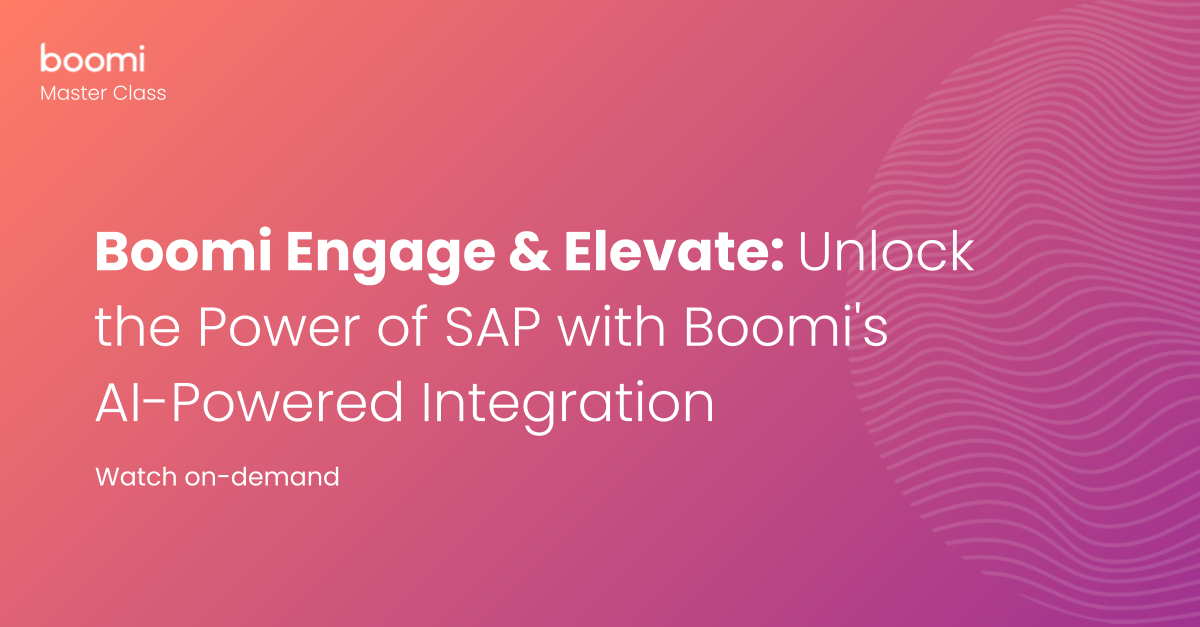 Boomi Webinar|Unlock the Power of SAP with Boomi's AI-Powered Integration