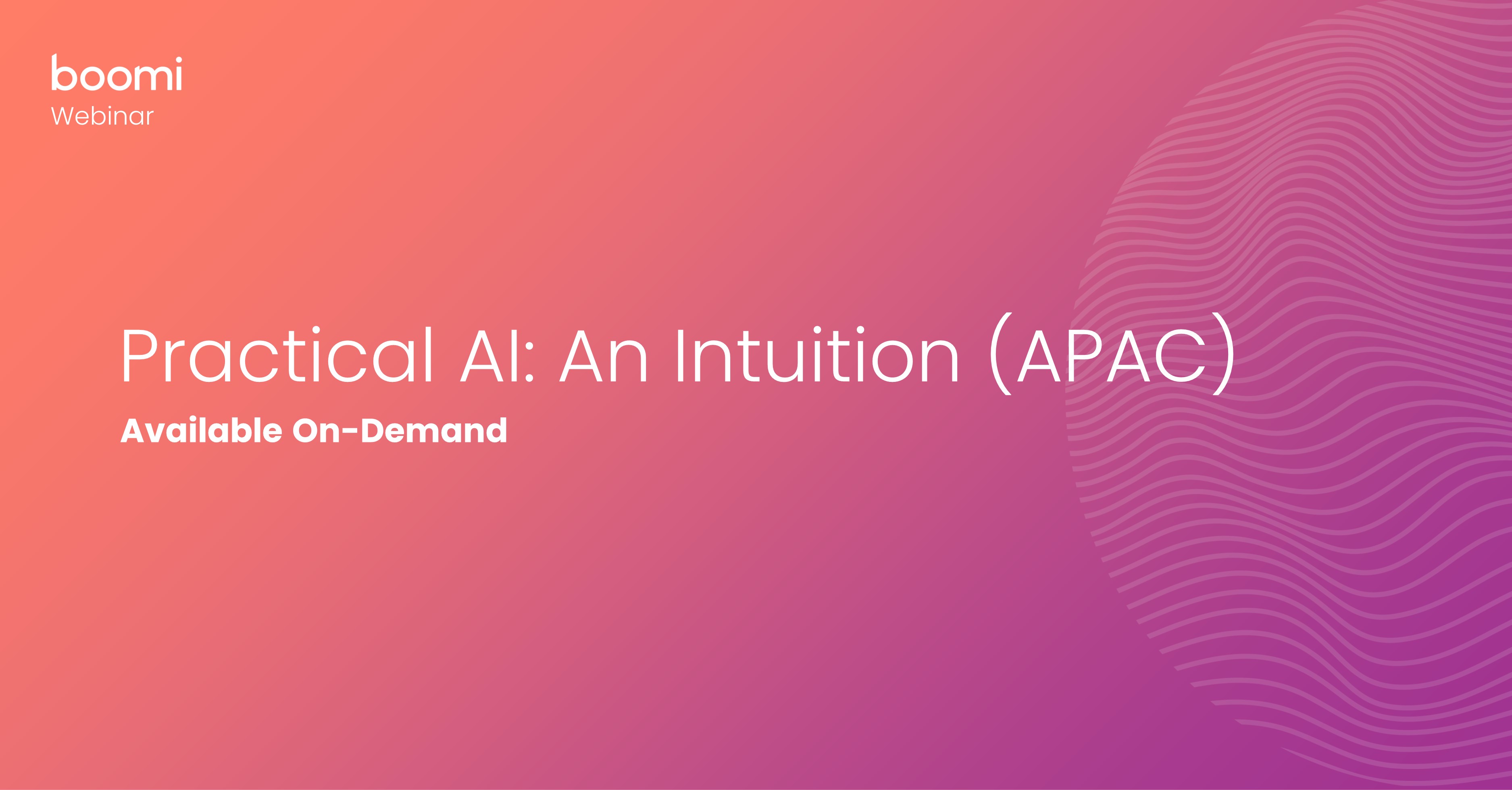 Boomi Webinar Practical Ai An Intuition